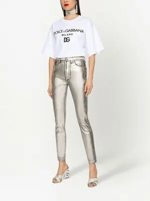 Dolce & Gabbana Flocked Logo T-shirt - White