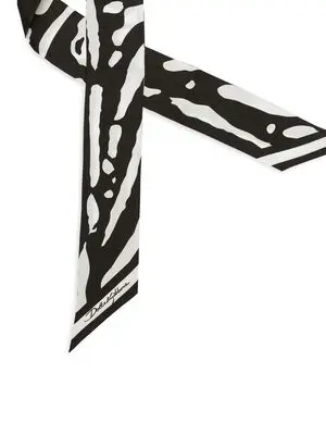 Dolce & Gabbana Zebra-print Twill Headscarf