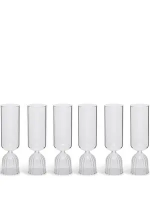 ICHENDORF MILANO Tutu Set-of-six Champagne Flutes - White