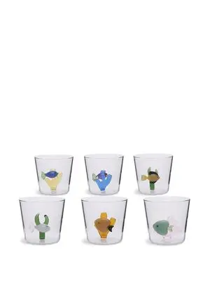 ICHENDORF MILANO Marine Garden Set-of-six Assorted Tumblers - White