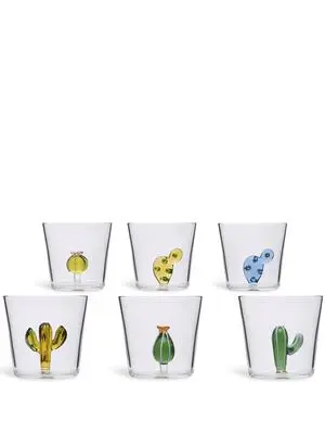 ICHENDORF MILANO Desert Plants Set-of-six Tumblers - White