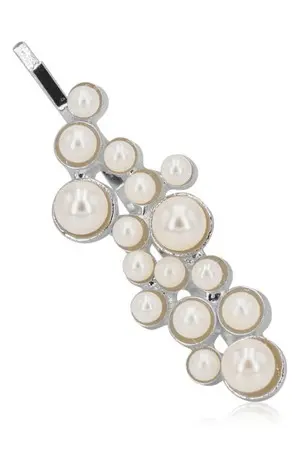 Brides & Hairpins Imitation Pearl Hair Clip - Silver