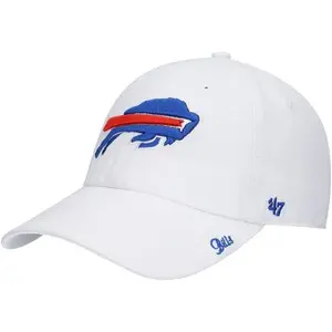 '47 Buffalo Bills Miata Clean Up Logo Adjustable Cap - White