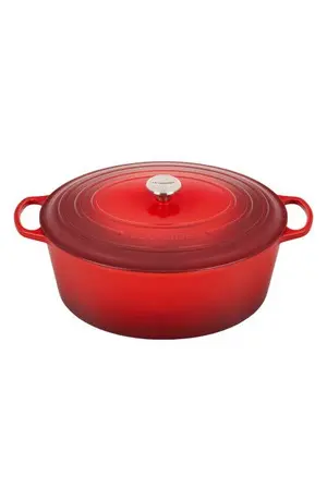 LE CREUSET Signature 15 1/2-quart Oval Enamel Cast Iron French/dutch Oven - Cerise