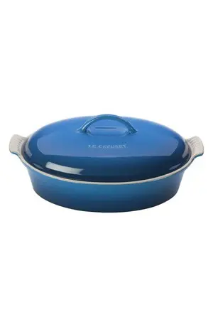 LE CREUSET 4 Quart Covered Oval Stoneware Casserole - Marseille