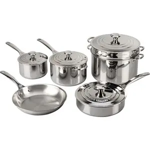LE CREUSET Cookware 10-piece Set - Stainless Steel