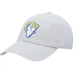 '47 Los Angeles Rams Logo Clean Up Adjustable Hat - Gray