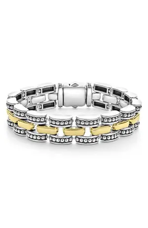 Lagos Gold Caviar Link Bracelet - Two-tone