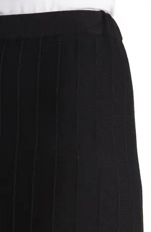 Ming Wang Pleated Pull-on Skirt