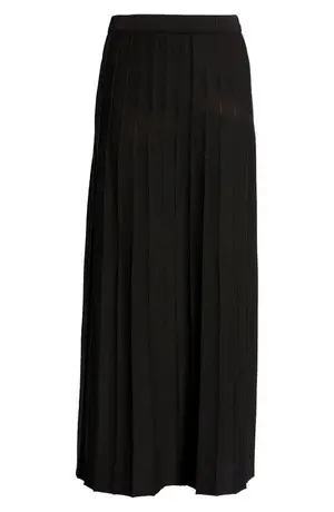 Ming Wang Pleated Pull-on Skirt