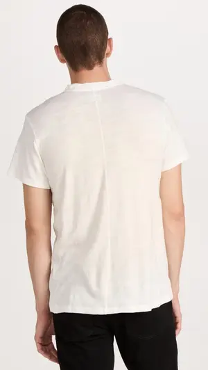 Rag & Bone Classic Short Sleeve Henley - White