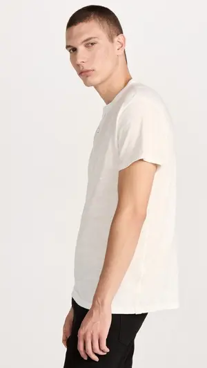 Rag & Bone Classic Short Sleeve Henley - White