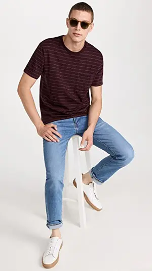 Vince Mini Stripe Short Sleeve Tee