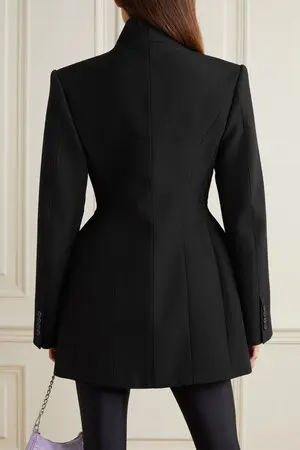 Balenciaga Hourglass Wool-gabardine Jacket