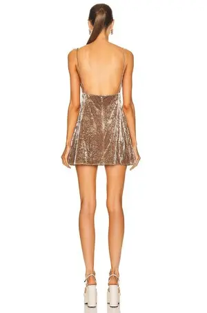 Saint Laurent Sleeveless Mini Dress - Dore