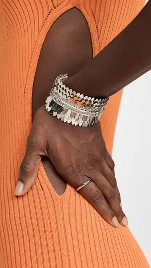 Deepa Gurnani Chiara Cuff Bracelet - Silver