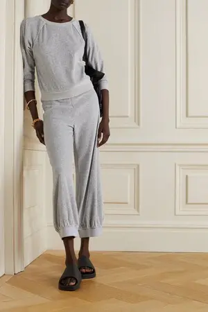 Suzie Kondi Tosk Cotton-blend Velour Track Pants