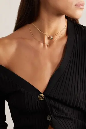GEMELLA JEWELS Bubble Bezels 18-karat Diamond Necklace