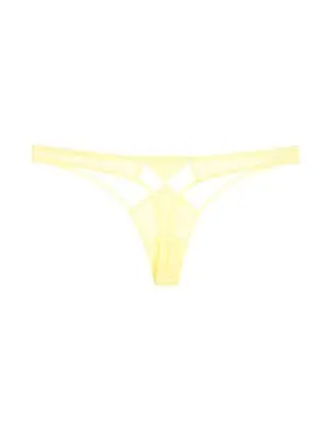 FLEUR DU MAL Sheer-panel Low-rise Thong