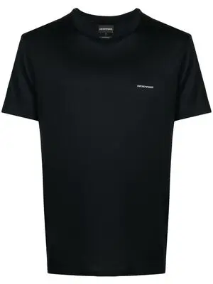 Emporio Armani Logo-print Short-sleeve T-shirt - Black