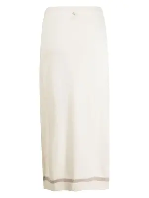 Lorena Antoniazzi Stripe-trimmed Knit Skirt - Neutrals