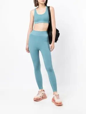 The Upside Seamless Striped Performance Leggings - Blue