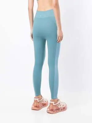 The Upside Seamless Striped Performance Leggings - Blue
