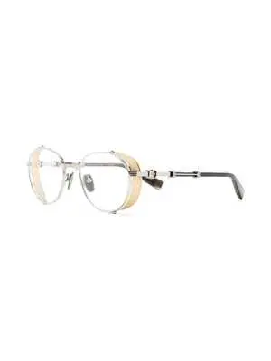 Balmain Brigade Round-frame Optical Glasses - Silver