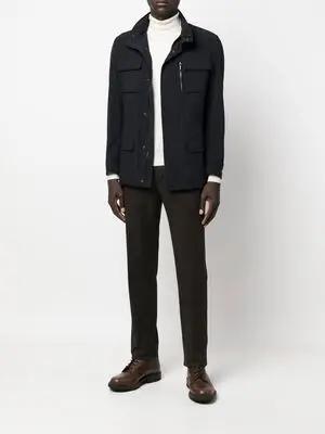 MOORER Manolo-kn Field Jacket - Blue