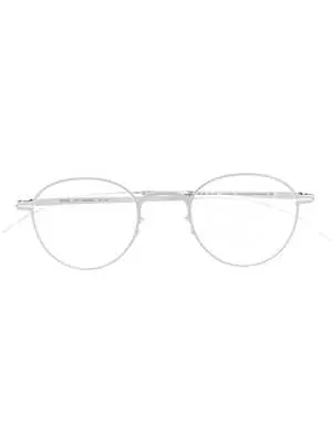 Mykita Matte-effect Round-frame Glasses - Silver