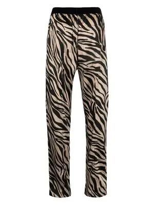 TOM FORD Zebra-print Silk Pyjama Bottoms - Black