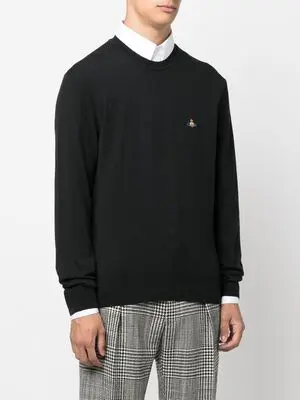 VIVIENNE WESTWOOD Orb-embroidered Jumper - Black
