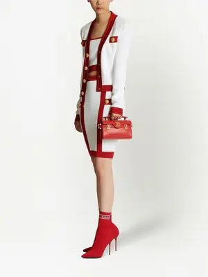 Balmain Cropped Contrasting-trim Detail Top