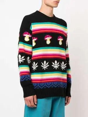 MSGM Jacquard Knit Jumper - Black