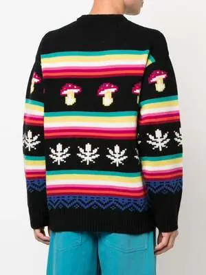 MSGM Jacquard Knit Jumper - Black