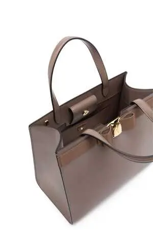 FERRAGAMO Vara Bow Detail Leather Tote Bag