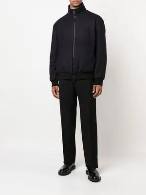 Giorgio Armani Embroidered-logo Zip-up Jacket