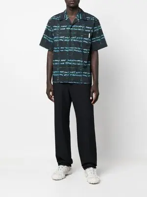 Marni All-over Logo-print Shirt - Blue