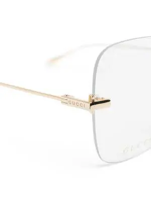 Gucci Oversized Rimless Glasses