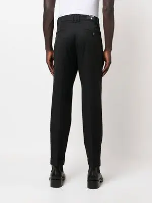 Balmain Mid-rise Straight-leg Trousers - Black