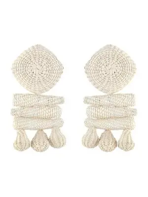 Johanna Ortiz Mini Areca Palm Of Iraca Earrings