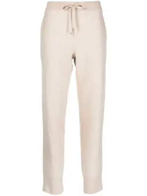 Lorena Antoniazzi Beige Virgin Wool-cashmere Blend Knitted Track Pants
