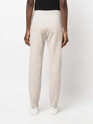 Lorena Antoniazzi Beige Virgin Wool-cashmere Blend Knitted Track Pants
