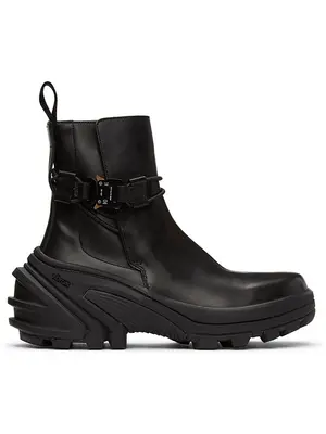 1017 Alyx 9sm Black Buckle Fixed SKX Sole Chelsea Boots - One-color