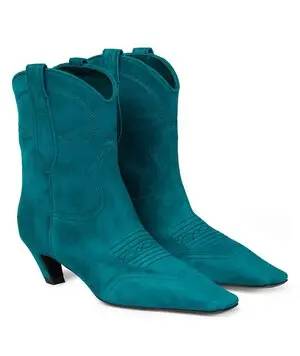 Khaite - Dallas Suede Cowboy Boots