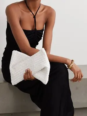 Bottega Veneta Twist Intrecciato Leather Clutch
