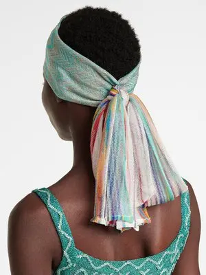 Missoni Zig-zag Knit Headscarf