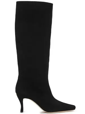 By Far Stevie 75 Black Suede Knee-high Boots