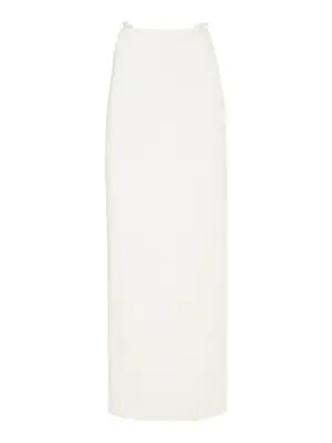 Jacquemus Novio Tie-detailed Linen Maxi Skirt