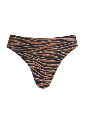 ANEMOS The Hipster Tiger-print Mid-rise Bikini Bottom